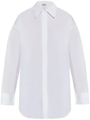 Loewe Draped Cotton Shirt - White