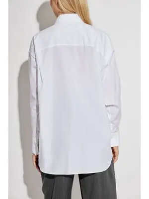 Loewe Draped Cotton Shirt - White