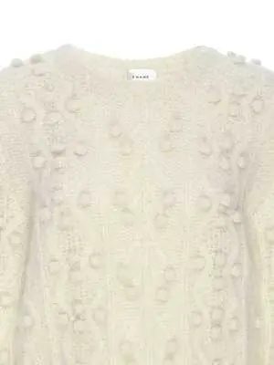 FRAME Popcorn Knit Jumper - White
