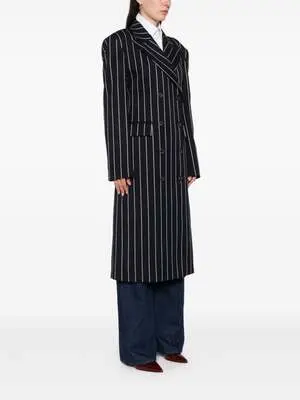 Giuseppe Di Morabito Striped Double-breasted Coat