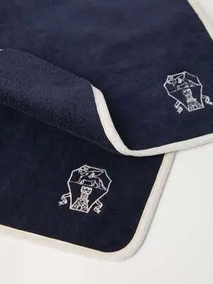 Brunello Cucinelli Embroidered Cotton Towels
