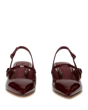 Paige Maggie Pointed Toe Kitten Heel Slingback Pumps