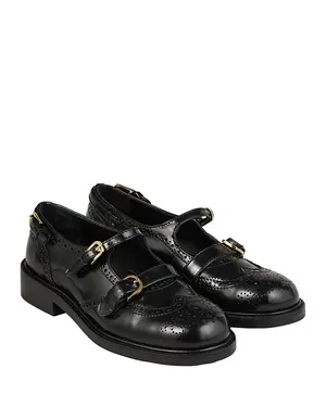 Sandro H24 Kaeta Mary Jane Flats - Black