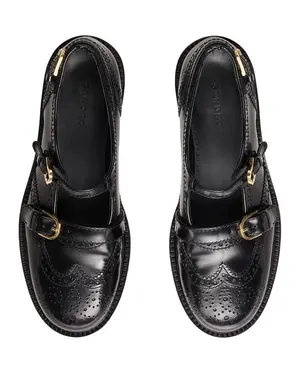 Sandro H24 Kaeta Mary Jane Flats - Black