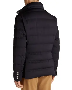 Moncler Bess Wool Down Jacket - Navy