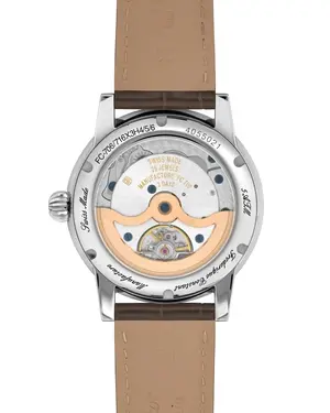 FREDERIQUE CONSTANT Classic Date Manufacture Strap Watch - Pink/brown