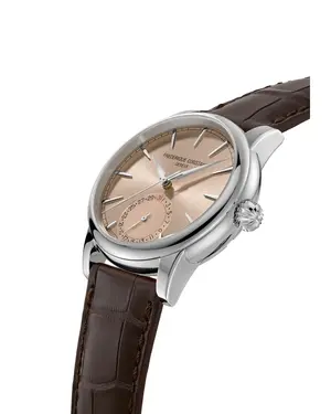 FREDERIQUE CONSTANT Classic Date Manufacture Strap Watch - Pink/brown