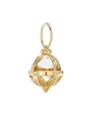 Temple St. Clair 18k Yellow Crystal & Diamond Amulet Pendant - Gold