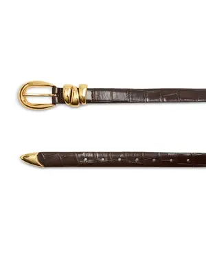 Madewell Croc-embossed Leather Belt