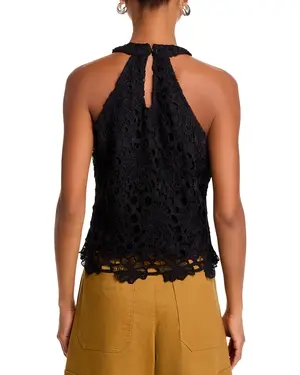 Aqua Lace Halter Top