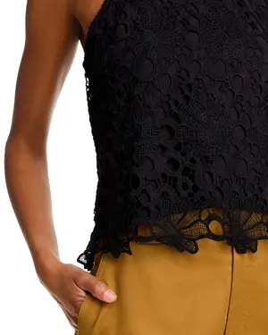 Aqua Lace Halter Top