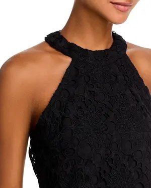 Aqua Lace Halter Top