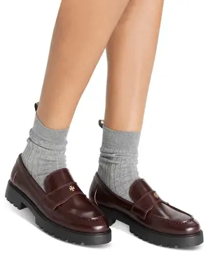Tory Burch Classic Lug Loafers - Plum