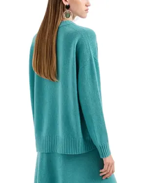 Emporio Armani V-neck Wool-cashmere Blend Sweater - Jade