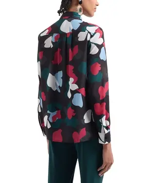 Emporio Armani Tie Neck Blouse - Raspberry