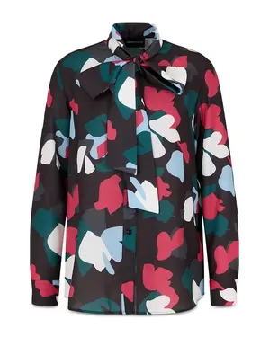 Emporio Armani Tie Neck Blouse - Raspberry