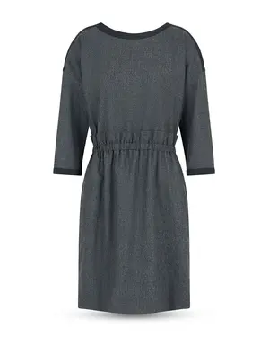 Emporio Armani Wool & Cashmere Flannel Shift Dress