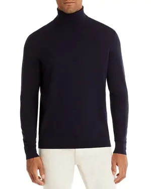 Bloomingdale'S Merino Wool Turtleneck Sweater - Navy