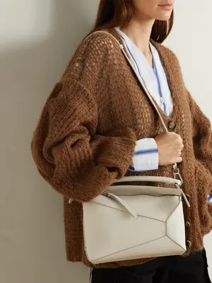 Loewe Puzzle Edge Small Shoulder Bag - White