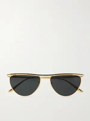 Oliver Spencer Khaite 1984c Cat-eye Sunglasses - Gold