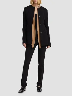 TOTEME Collarless Cinched Jacket