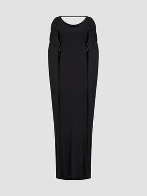 Halston Akeem Jersey Gown - Black