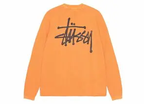 StÜssy Raglan Thermal Long Sleeve Crew - Orange
