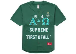 Supreme Alpha Omega Baseball Jersey - Green