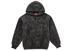 Supreme Liberty Hooded Sweatshirt - Washed Black