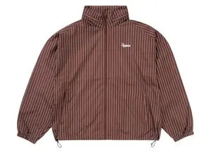 Supreme Reflective Pinstripe Track Jacket - Brown