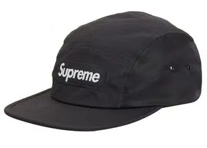 Supreme Waxed Ripstop Camp Cap - Black