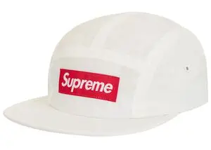 Supreme Waxed Ripstop Camp Cap - White
