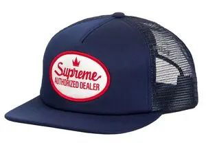 Supreme Authorized Mesh Back 5-Panel Cap Navy Blue