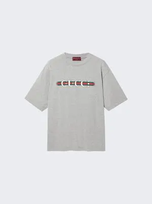 Gucci Logo Print T-shirt - Grey