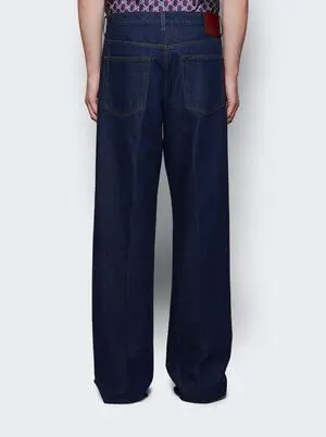 Gucci Straight Leg Jeans - Dark Blue