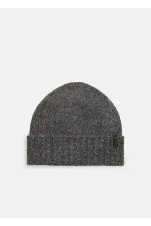 Vince Donegal Cashmere Jersey Beanie - Charcoal