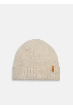 Vince Donegal Cashmere Jersey Beanie Natural