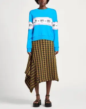 CHIARA FERRAGNI Cotton Sweatshirt - Blue