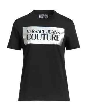 Versace Logo-print Jersey T-shirt - Black