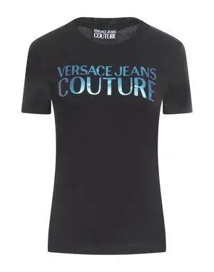 Versace T-shirt In Cotton And Elastane - Black