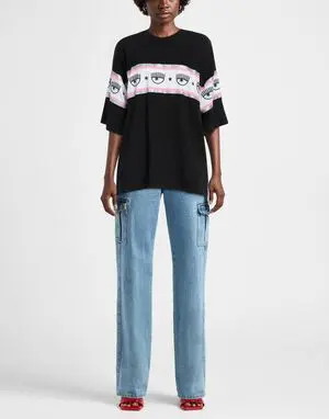 CHIARA FERRAGNI Cotton T-shirt - Black