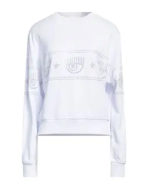 CHIARA FERRAGNI Sweatshirt With Crystal Embellishments - White