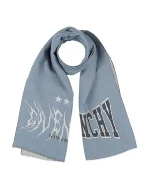 Givenchy Man Scarf Black Size - Wool, Virgin Wool, Silk Blue