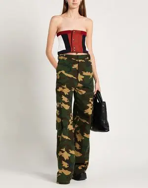 Dsquared2 Strapless Top With Leather Details