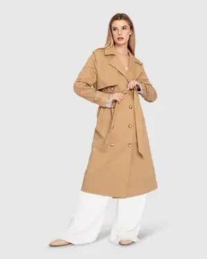 BELLE & BLOOM Empirical Trench Coat - Brown
