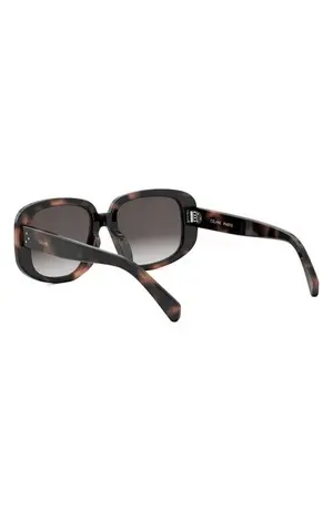 Celine Bold 3 Dots 55mm Geometric Sunglasses - Havana / Gradient Roviex