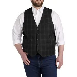 OAK HILL PREMIUM BY DXL Windowpane Vest
