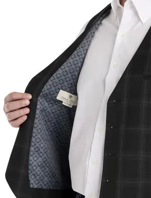 OAK HILL PREMIUM BY DXL Windowpane Vest
