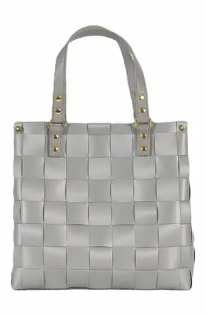 HANDED BY Charlotte Recycled Plastic Handbag - Brushed Grey