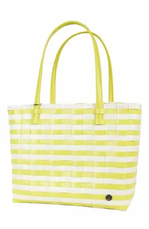 HANDED BY Sunny Bay Recycled Plastic Weekender - Bright Green/pearl White